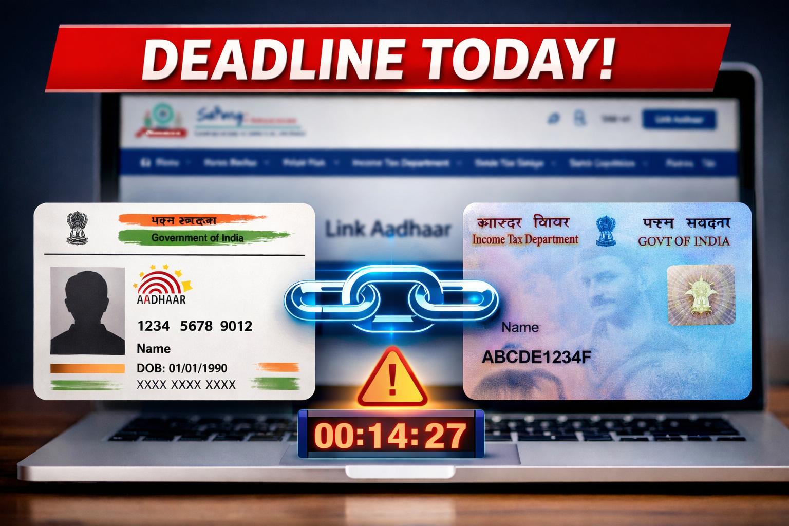 Aadhaar PAN Link Deadline Today: PAN Goes Inactive Tomorrow